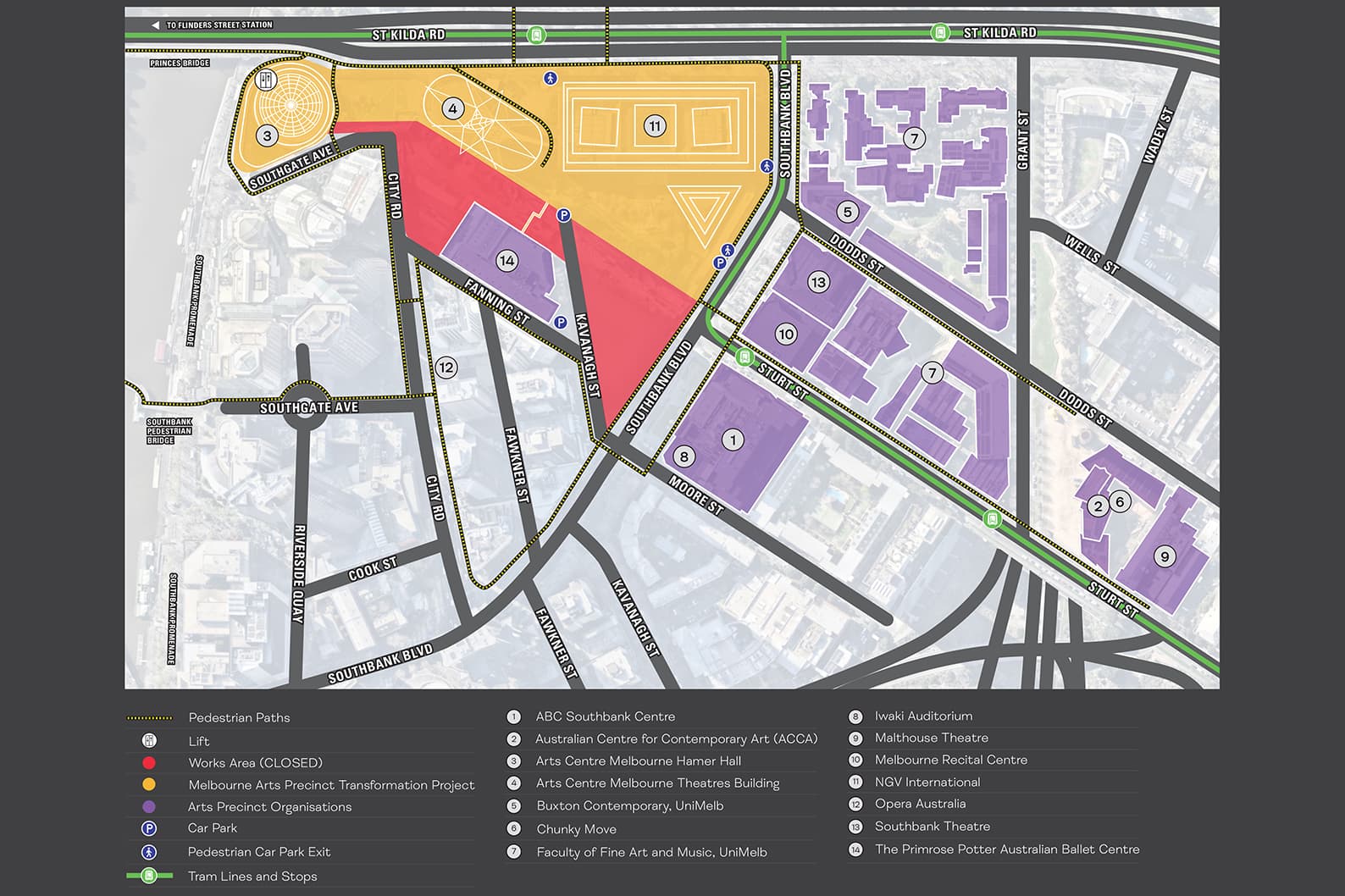 Getting Around - Melbourne Arts Precinct